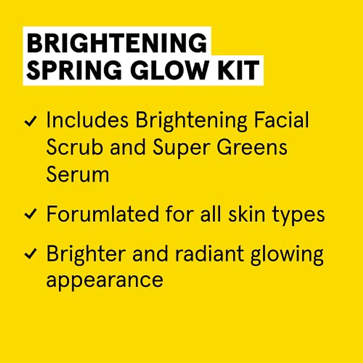 Acure Spring Glow Kit | 100% Vegan | For A Brighter Appearance | Includes Brightening Facial Scrub & Brightening Super Greens Serum