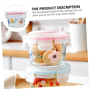 FELTECHELECTR Sealed Glass Box Containers Kitchen Storage Practical Container Durable Container Baby Food Airtight Storage Container Seal Food Container Sealed Food Case Small