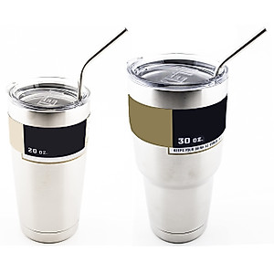 4 Bend Stainless Steel Straws Extra LONG fits 30 oz & 20 oz Yeti Tumbler Rambler Cups - CocoStraw Brand Drinking Straw (4 Bend Straws)