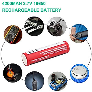 KOBJC Batteries Battery Rechargeable 3.7V Hq Ni-Mh Battery 4200 Mah Cell for Gas Cooker Oven Burner Led Torch and Clock- 4 Pcs Battery