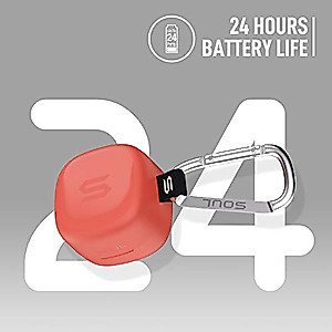 SOUL New S-Nano True Wireless Earbuds - in Ear Headphones, Ultra Portable, Bluetooth, IPX5 Waterproof, Transparency Mode - Peach