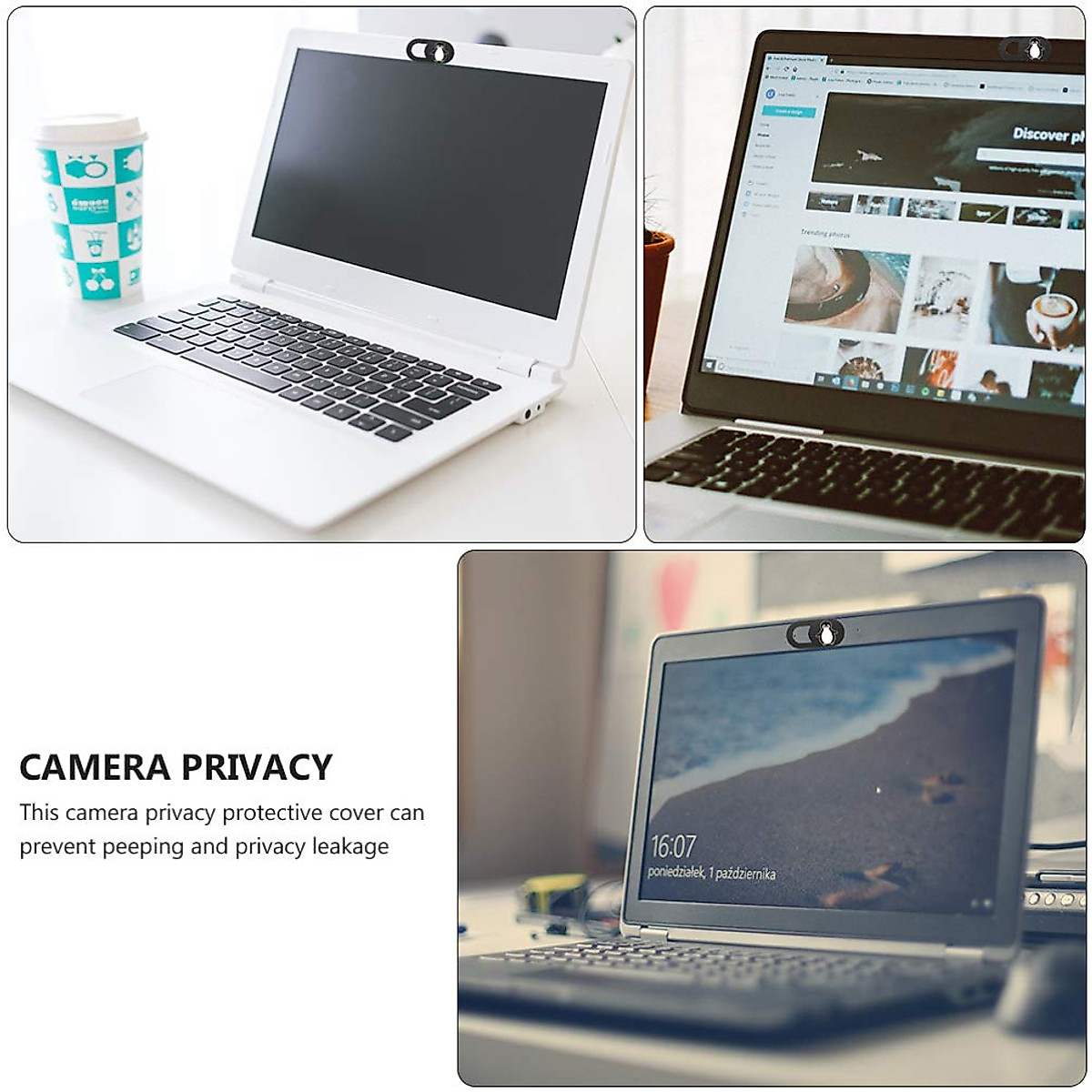 SOLUSTRE Slide Blocker 6 PCS camera cover camera privacy cover phone camera blocker laptop cam cover rainbow webcam cover slide animal webcam cover smartphone webcam cover lapdesk lens cap