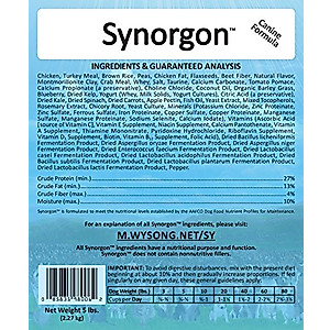 Wysong Synorgon Canine Formula Dry Dog Food - 5 Pound Bag