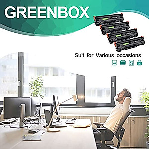 GREENBOX Compatible Toner Cartridge Replacement for HP 83X CF283X 83A CF283A for Pro M201dw M201n M201 M125 M125nw M127fn M127fw M225dn M225dw Printer (4 Black, High-Yield)