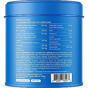 Finn Vision & Tear Stain Support for Dogs - Lutein, Beta-Carotene, and Tear Stain Defense