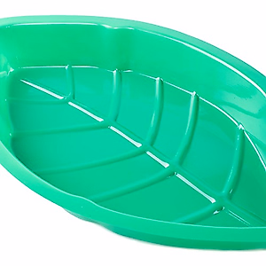 Palm Leaf Hawaii Style Food Reusable Snack Tray, Cookies, Chips, Candy Dip for Jungle Island Themed Party Decorations Platter (12 Pack, 11.75" x 8.5" Inches) by Super Z Outlet