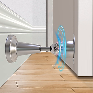 Magnetic Door Stop, Door Stoppers for Bottom of Door, Updated Hydraulic Shock Absorbent Technology, Stainless Steel Door Catch, Doorstop with Self Adhesive Tape or Screws Mount, Hold Door Open
