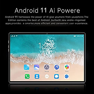 VINGVO 10 Inch Tablet 2.4G 5G Dual Band 100-240V Call Support 6GB 256GB Elderly Gaming Tablet for Android 11 for Study (Grey)