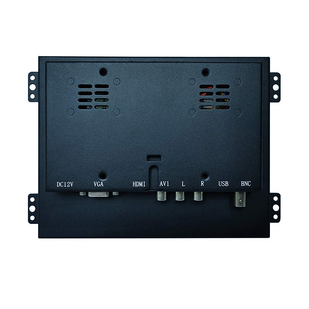 iChawk 8'' inch PC Monitor 1024x768 4:3 Fullview IPS LCD Screen Power On Boot Metal Shell Embedded Open Frame Industrial Display with Quick Easy Installation, Built-in Speaker, BNC HDMI-in K080MN-ZY2