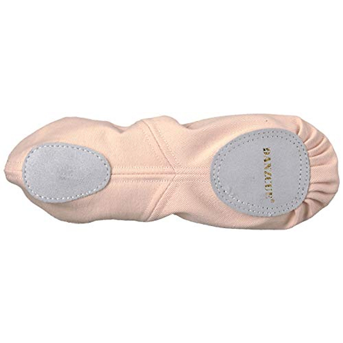 Danzcue Adult Stretch Canvas Split Sole Ballet Slipper, Pink, 10.5 M