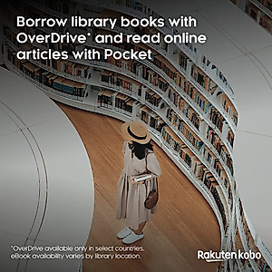 Kobo Nia | eReader | 6” Glare Free Touchscreen | Adjustable Brightness | Thin & Light | eBooks | WiFi | 8GB of Storage | Carta E Ink Technology | Black