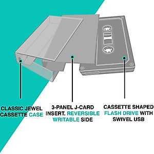 The Original MASHTAPE--Retro Mixtape Design, Cassette Tape USB Flash Drive 8GB