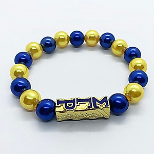 Youngsome SIGMA GAMMA RHO sorority socity jewelry gold beads charm elastic bracelet