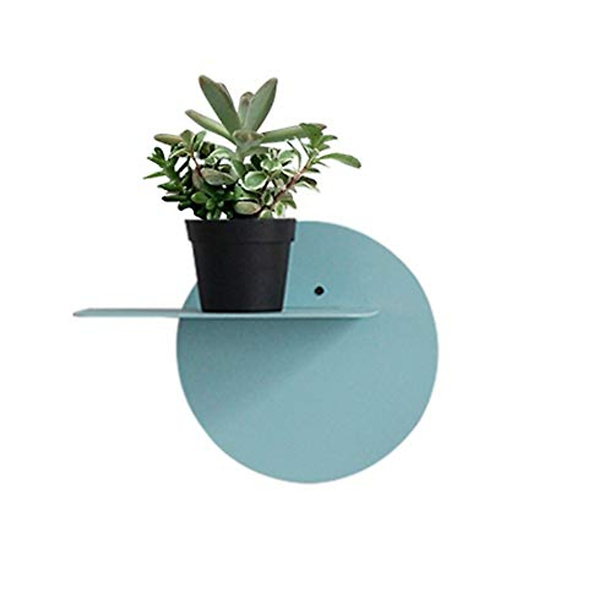 PIBM Stylish Simplicity Shelf Wall Mounted Floating Rack Wooden Metal Shelves Collections Bedroom Creative,2 Sizes,7 Colors Avaliable, Blue , 54.5cm