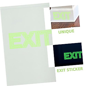 ARTIBETTER 3sets Export Sticker Signs Stickers Exit Decals Protection Sticker Exit Sticker Way Indicator Sticker Sign Sticker Shopping Mall Exit Decal Glowing Sticker Mall Supplies 2sheets*3