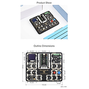 XYGStudy Raspberry Pi Pico Entry-Level Sensor All-in-one Design Kit, Including Pico Expansion Board and 15 Common Modules (Pico-Sensor-Kit-B)