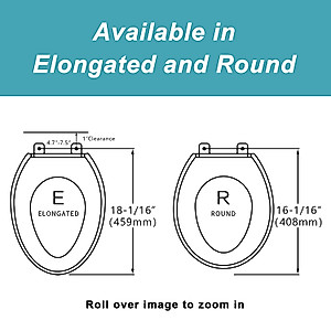 ZMJH A102D Bidet Toilet Seat, Round Smart Unlimited Warm Water, Vortex Wash, Electronic Heated, Warm Air Dryer, Rear and Front Wash, LED Light, Need Electricity (Round)