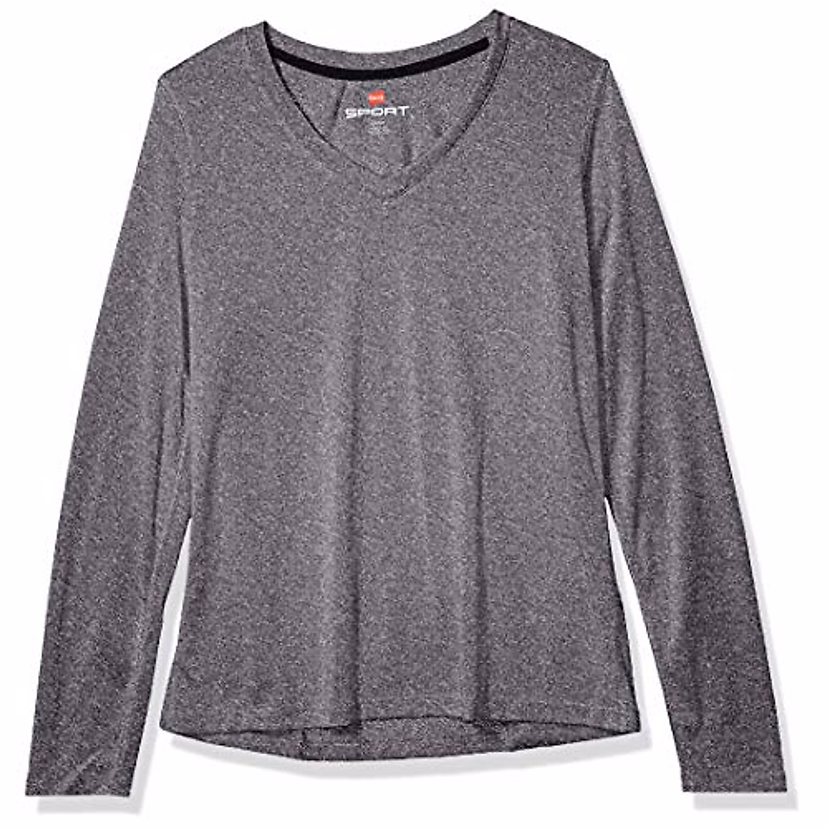 Hanes womens O9309 athletic shirts, Black Heather, Large US