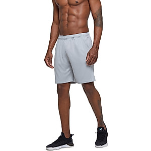 G Gradual Men's 7" Workout Running Shorts Quick Dry Lightweight Gym Shorts with Zip Pockets (2 Pack: Black/Gray Medium)