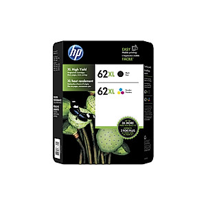HP 62xl Printer Ink Cartridges Black & Color Combo