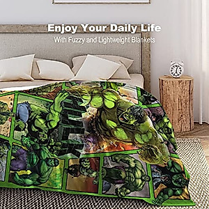 Super Hero Throw Blanket Ultra Soft Flannel Blanket Cozy Plush Bedding for Sofa Bed Living Room All Season 62" x 52"