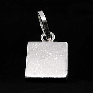 Karizma Jewels Pure solid Silver Square Pendant for Astrology and red book remedies healing chokor