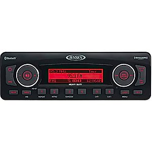Jensen HD1BT AM/FM/WB/USB/SiriusXM Ready/Bluetooth Stereo with Full iPhone/iPod Controls, 50W x 4 Maximum Power Output, Bluetooth Streaming Audio (A2DP, AVRCP), AM/FM tuner (US/Euro) (Renewed)