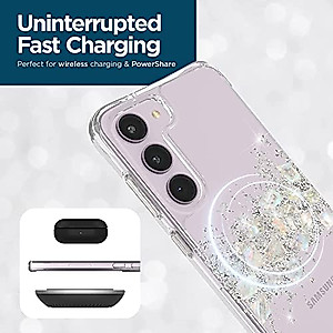 Case-Mate Samsung Galaxy S23 Plus Case [6.6"] [12FT Drop Protection] [Wireless Charging] Touch of Pearl Phone Case for Samsung Galaxy S23 Plus - Cute Sparkle Mother of Pearl Case w/Anti-Scratch Tech