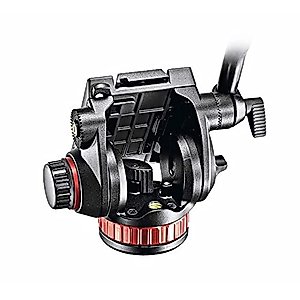 Manfrotto Video Head with Flat Base and Fixed Lever, Video Head for Compact Video Cameras and DSLR Cameras, for Filming, Videography, Content Creation, Vlogging, Live Streaming