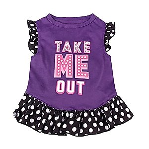 Dog Plush Vest Skirt Cotton Black Puppy Coat Dog Outfits for Teacup Yorkie Boys Girls Sleeveless Beach Dress