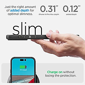 Spigen Ultra Hybrid Case for iPhone 14 Pro Max [Anti-Yellowing] Case Mobile Phone Case Protective Cover Transparent Thin Slim Matte Black