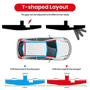 2PCS Windshield Rubber Seal Car Weather Stripping Trim T Shape Sealing Strip for Car Front Rear Windshield (32.8 Feet)