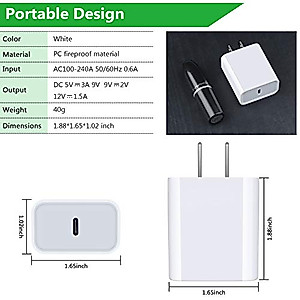 USB C Wall Charger Fast Charging Adapter for iPhone 14/14 Pro Max/13/13 Mini/13 Pro Max/12/12 Pro/12 Pro Max/SE, 20W PD 3.0 Quick Charger Block Box Plug for iPhone 11 Pro Max/XR/XS/X,Samsung S23 S22
