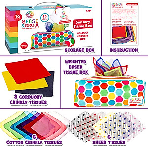 Sensory Pull Along Baby Tissue Box - Montessori Toy for 6-12 Months+
