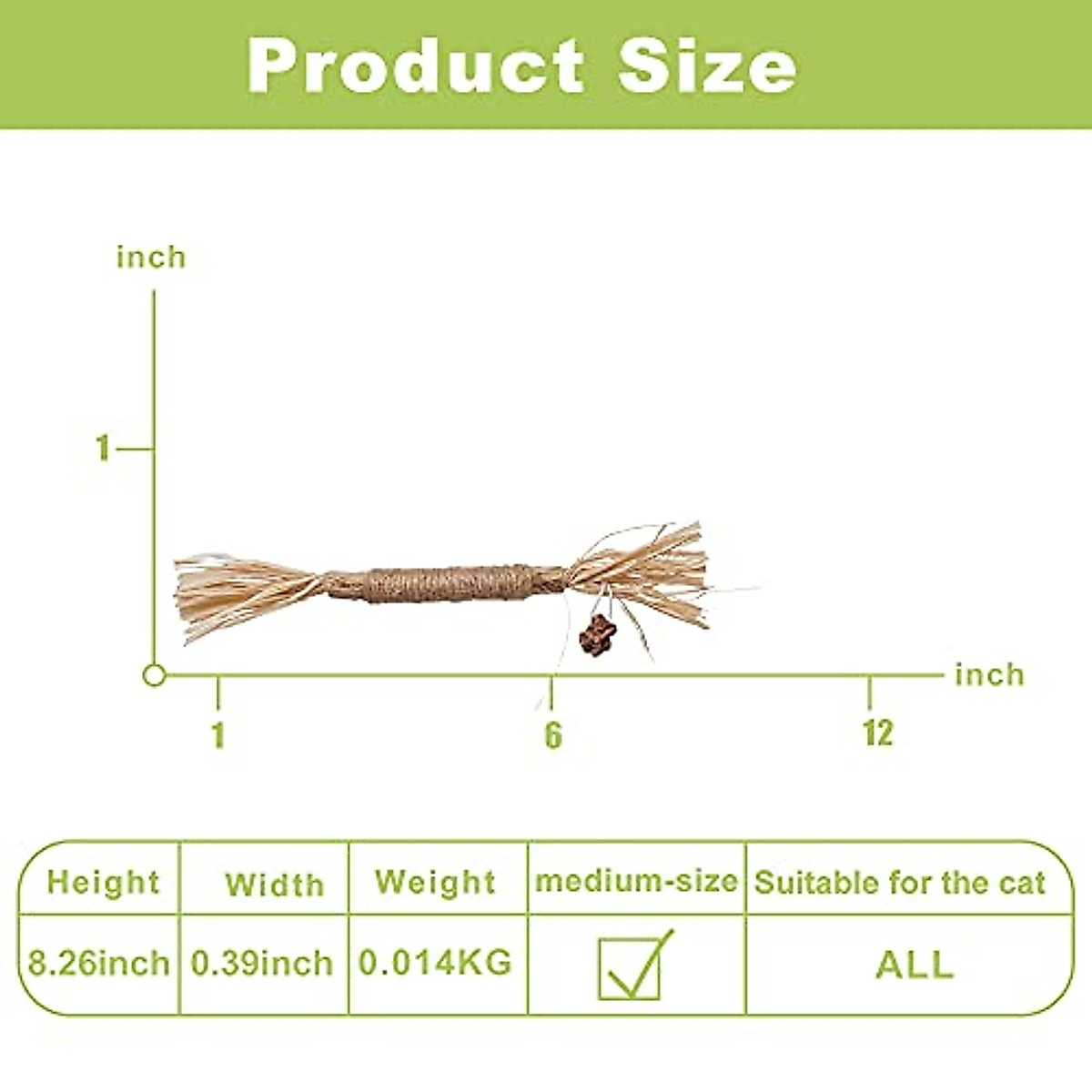 PAZ'S GIFT Catnip Toy Cat Toys Catnip Toy cat chew Toy cat Kicking silvervine Stick Teeth Cleaning Cute Kitten Teething Indoor Interactivecat Dental Care