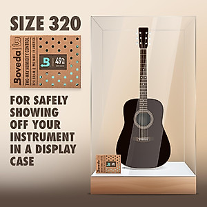 Boveda 49% Two-Way Humidity Control Pack for a Wood Instrument in a Display Case or Utility Case – Size 320 – Single – Moisture Absorber – Humidifier Pack – Individually Wrapped Hydration Packet