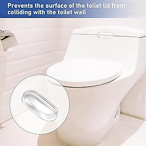 Bidet Toilet Seat Bumper,20Pcs Toilet Lid Bumper,Transparent Silicone Toilet Lid Bidet Replacement Bumper