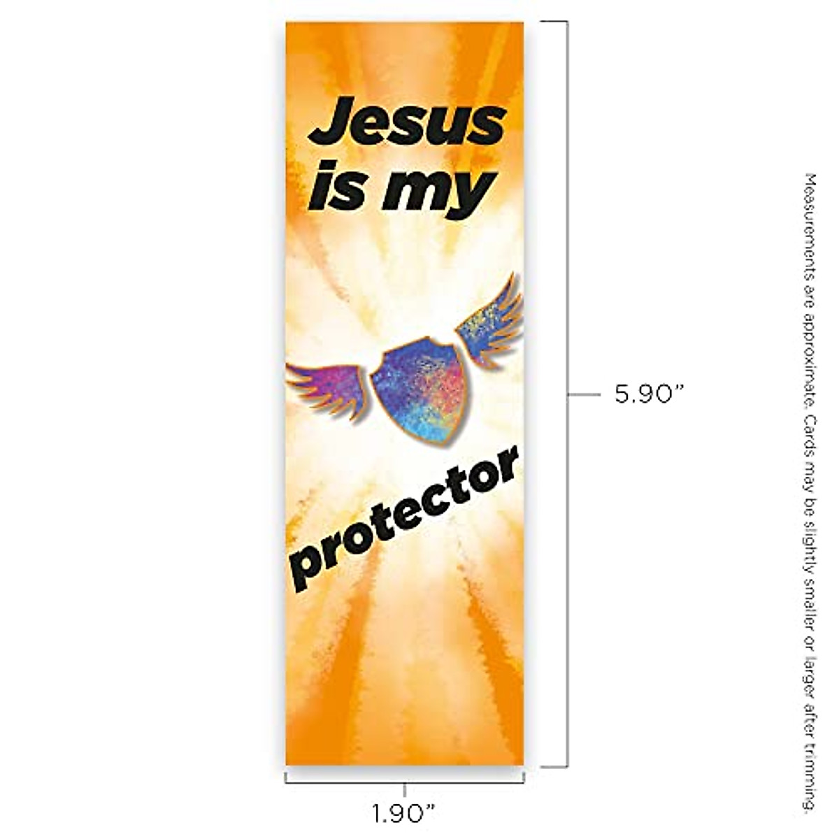 Jesus is My Protector, Psalm 18:2, Bulk Pack of 25 Christian Bookmarks for Kids, Childrens Bible Verse Book Markers, Sunday School Prizes with Memory Verses, Scripture Gifts for Kids & Youth