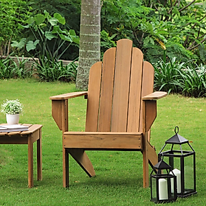 Cambridge Casual Arie Patio Adirondack, Fire Pit Lounge Chair/Natural Teak