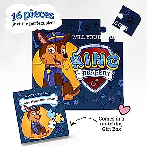 XOXOKristen Ring Bearer Gift Proposal, Will you be our Ring Bearer Blue Jigsaw Puzzle, Cute Puzzle in a Box for Ring Bearer Proposal, Ring Boy, Junior Groomsman Proposal