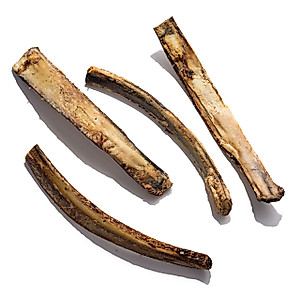 Jack&Pup Rib Bones for Dogs | All Natural Large Dog Bones| Single Ingredient Dog Chew Bones for Medium Dogs (12 inch (6 Pack))