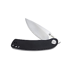 KUBEY Momentum KU344A Everyday Carry Pocket Knife, 3.43-Inch Drop Point Blade G10 Handles with Dual Thumb Studs and Reversible Clip for Outdoor Hunting Camping