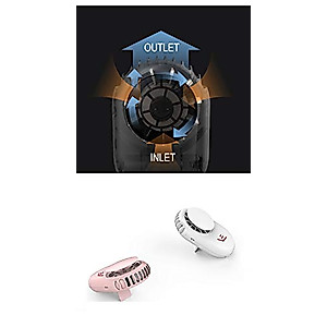 Mini Portable Handheld Personal Neck lace Travel Fans. Rechargable USB Battery Hand Held Operated. 3 Level Speed Fan. Small Electric Powered Mobile Face, Body Cooling Hands free Neck fan. (WHITE)