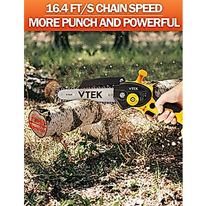Mini Chainsaw Cordless 4 inch, 6 inch Battery Powered Chainsaw, Handheld Portable Electric Chain Saws for Wood Cutting,Tree Pruning,Trimming. (4-6 inch)