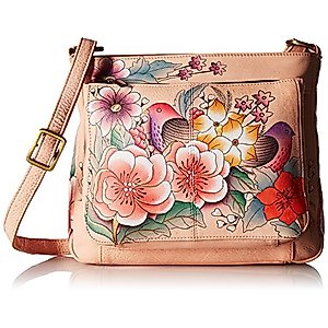 Anna by Anuschka Zip-Top Multi-Compartment Organizer, Vintage Garden