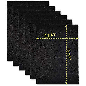 CoreCarbon 6-Pack Exact Fitment Pre-Filter Designed to Fit Honeywell Air Purifier Models HPA200, HPA200BWM, HPA201-TGT, HPA202, HA202BHD, HPA204, HPA250B