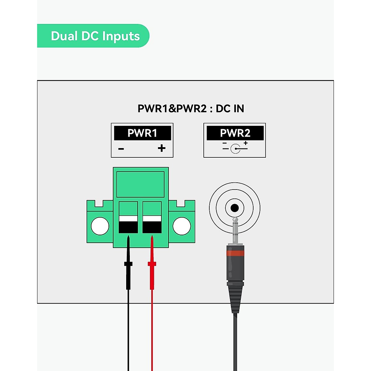 LINOVISION Industrial 8-Port EOC & POE Switch with 6pcs EOC Transmitters, Long Reach PoE Over Coax or UTP Cable, Simplified Wiring, Upgrading Analog System to IP Surveillance System