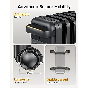 Dreo Oil Filled Radiator Heater, 1500W Electric Heaters for Indoor Use, Safety Heat for Large Room with Remote, 8 Fins, 4 Modes, Digital Thermostat, Overheat & Tip-Over Protection, 24H Timer, Quiet