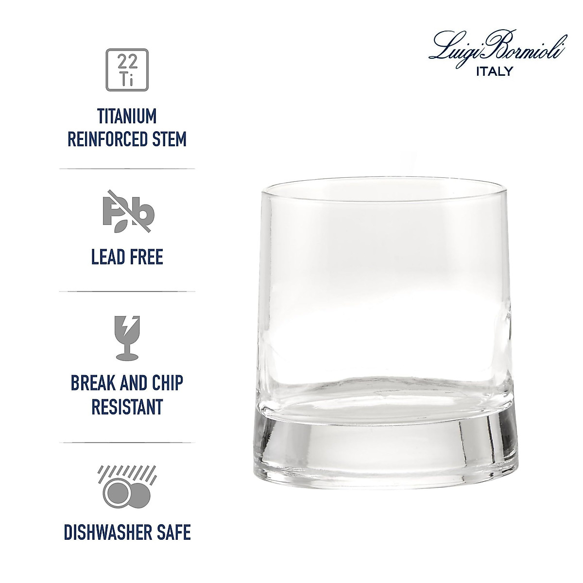 Luigi Bormioli, us kitchen, LUIG9 Veronese 11.5 oz Double Old Fashioned Glasses, 6 Count (Pack of 1), Clear