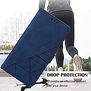 Moment Dextrad for iPhone SE 2022 Case Wallet,iPhone 8/7 Case,SE 2020 Case,6/6S Case,[Kickstand][Wrist Strap][Card Holder Slots] PU Leather Protective Folio Flip Cover (Blue)